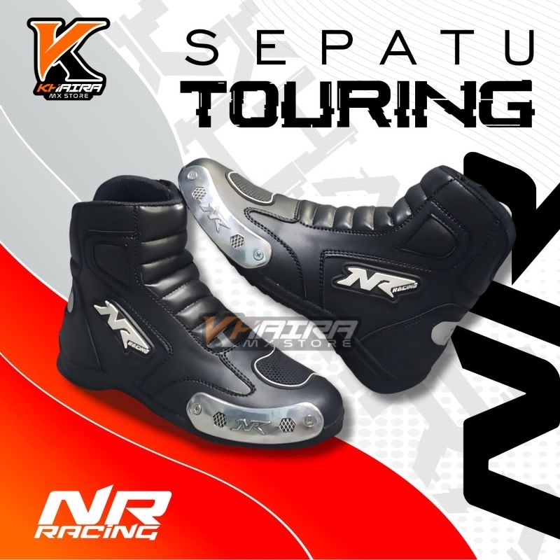 Jual Sepatu Touring Motor Or Cornering NR Pendek Hitam | Shopee Indonesia