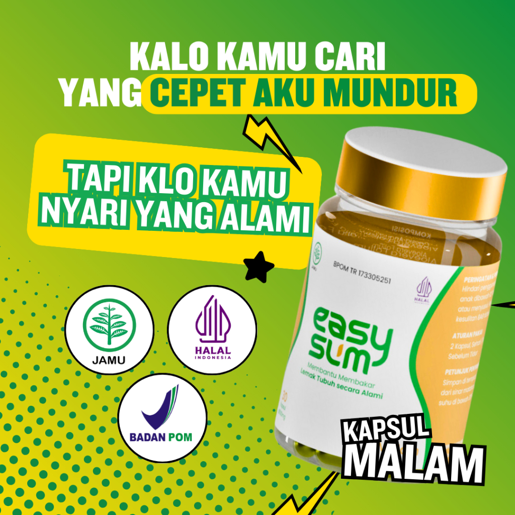 Jual Obat Diet Herbal by Easy Slim Lancar BAB (30 Kapsul) | Shopee ...