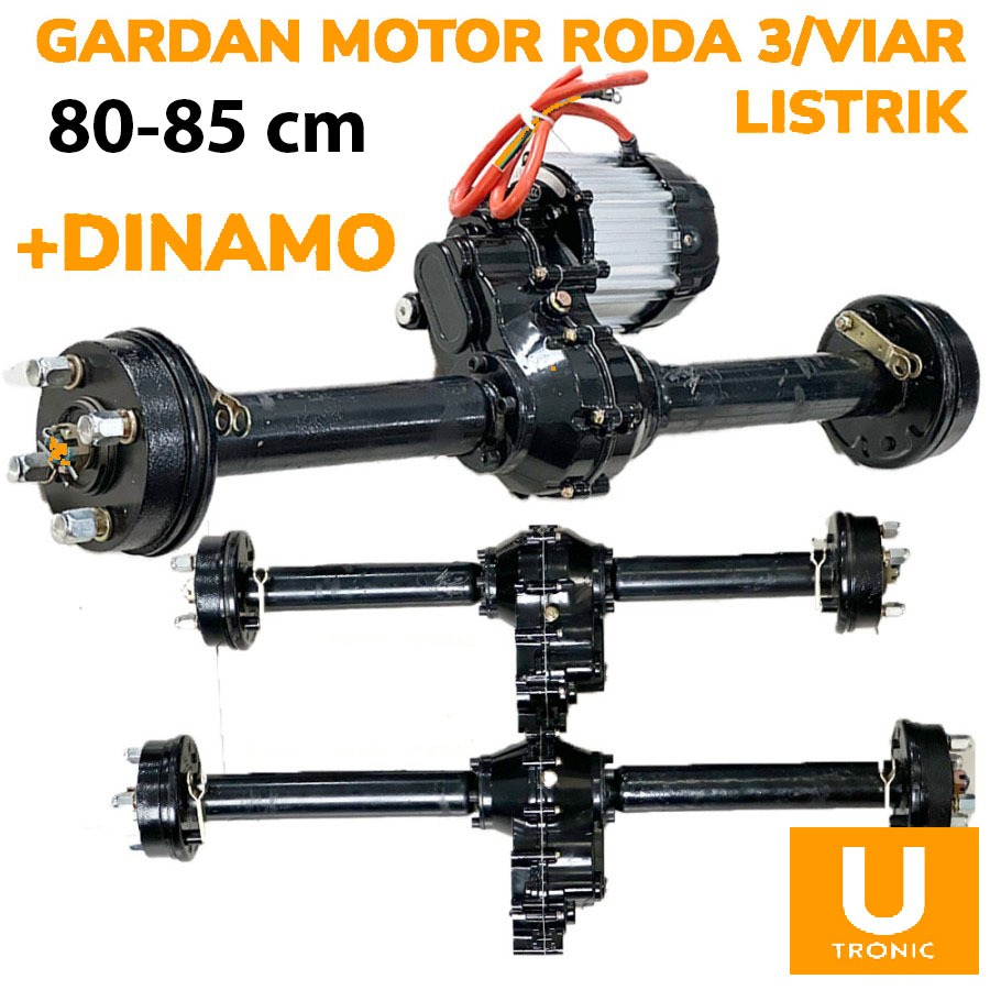 Jual Paket!! Dinamo Motor Listrik Roda Tiga+ 85 cm Gardan Belakang ...