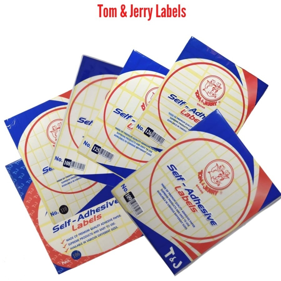Jual Tom And Jerry Label Nama Sticker Putih 1 Pad 10 Lembar Shopee