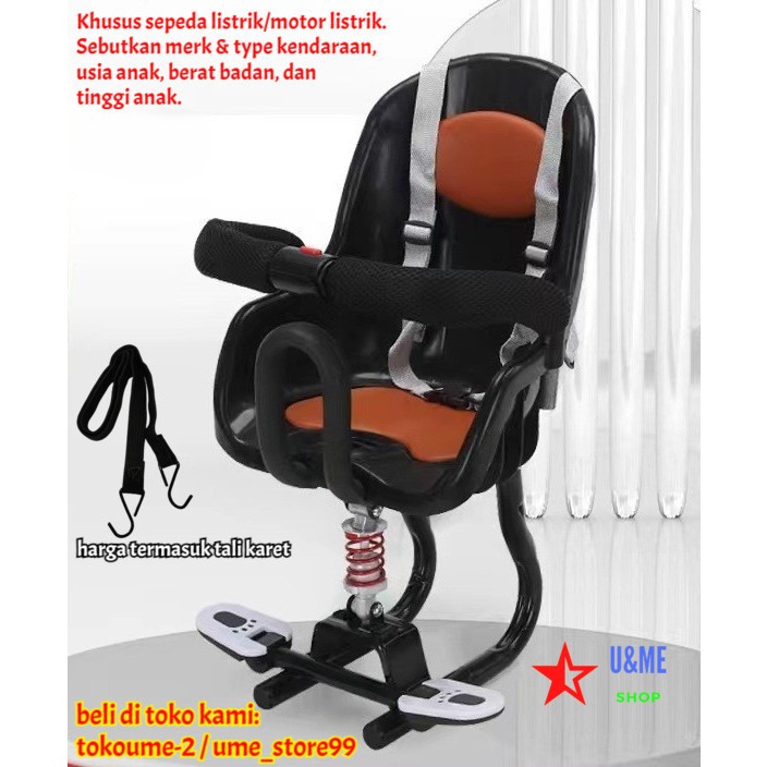 Jual KURSI BONCENGAN ANAK DEPAN DI MOTOR SEPEDA LISTRIK / KURSI ANAK ...