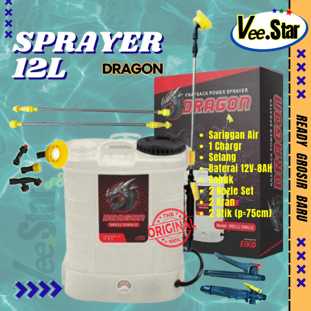 Jual Sprayer Elektrik 12 Liter DRAGON EIKO / Semprotan Hama Elektrik 12 ...