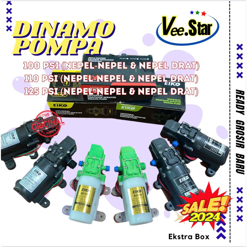 Jual Dinamo Pompa Sprayer Electrik 12V Dragon Eiko 100PSI,110PSI,125PSI ...