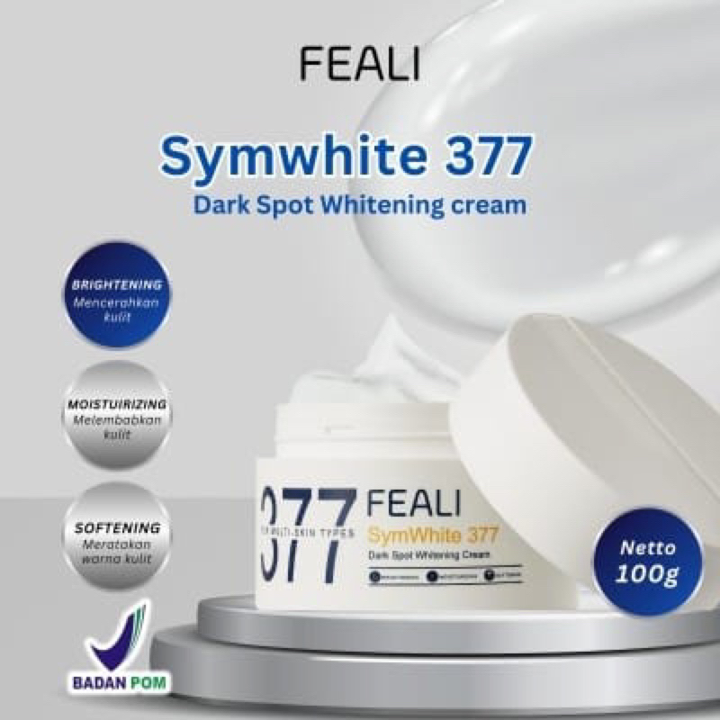 Jual [BPOM] FEALI Symwhite 377 Dark Spot Whitening Cream 100g | Shopee ...