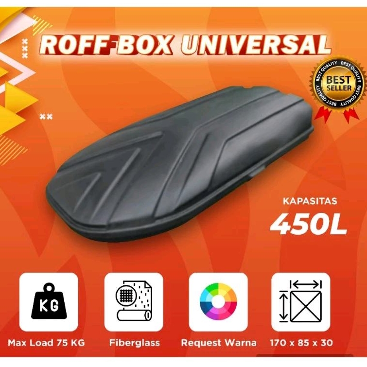 Jual ROOFBOX ROOF BOX BAGASI ATAS MOBIL UNIVERSAL slim cocok untuk ...