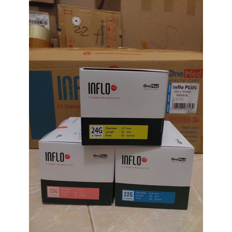 Jual inflo plus onemed 18g 20g 22g 22g 24g box 50 pcs | Shopee Indonesia
