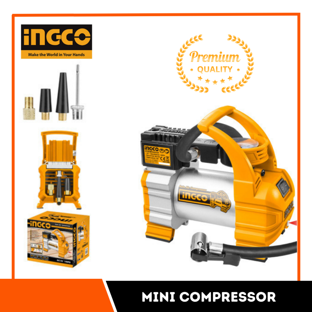 Jual Mesin Kompressor Mini INGCO AAC1408 Kompresor Pompa Ban Mini Air ...