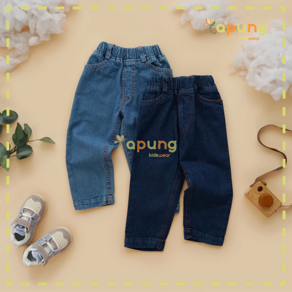 Jual (capung kidswear) Celana Panjang Jeans Anak Polos Laki Perempuan ...