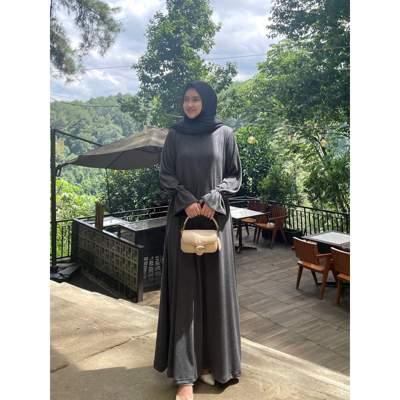 Jual Safasa - Shafiya Dress Knit premium| Gamis Knit Premium | Dress ...