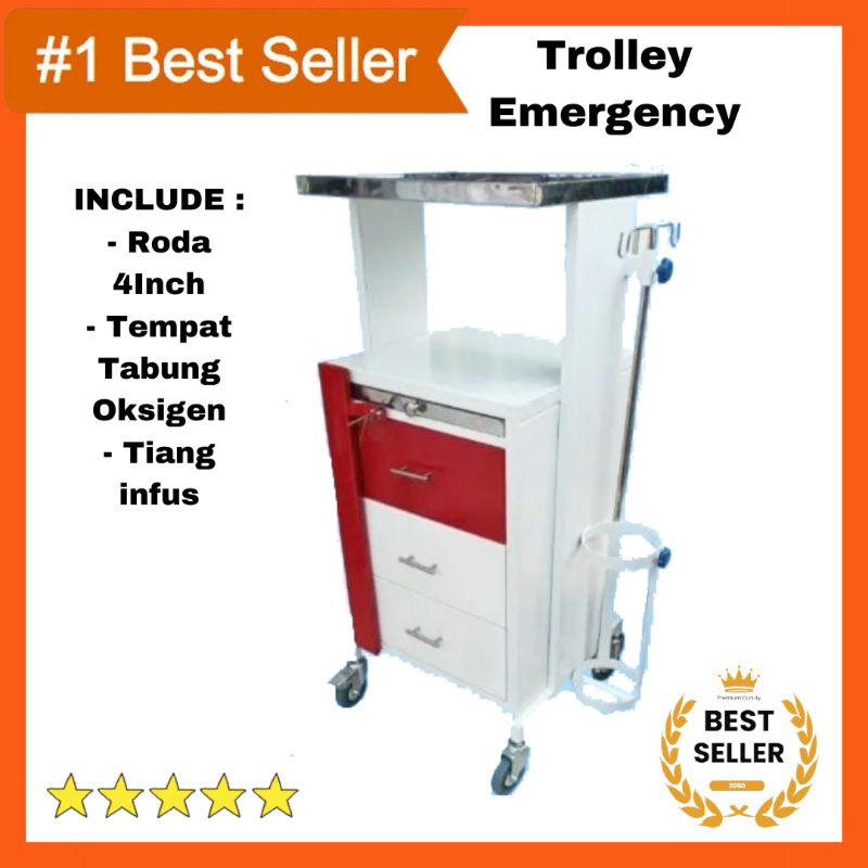 Jual Troli emergensi - emergency trolley medis | Shopee Indonesia