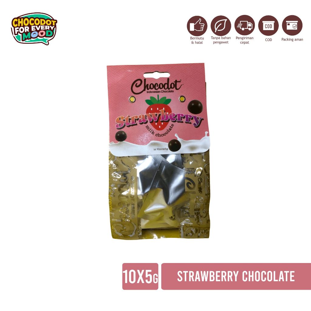 Jual Coklat Chocodot Chocobag Strawberry | Shopee Indonesia