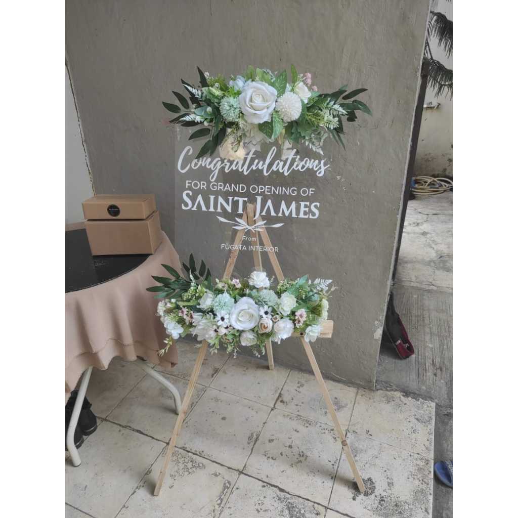 Jual Standing Welcome Sign Acrylic Wedding Sign Akrilik Hiasan Bunga ...