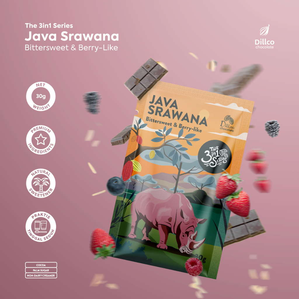 Jual DILLCO CHOCOLATE - Single-Estate Chocolate Java Srawana 3 in 1 ...