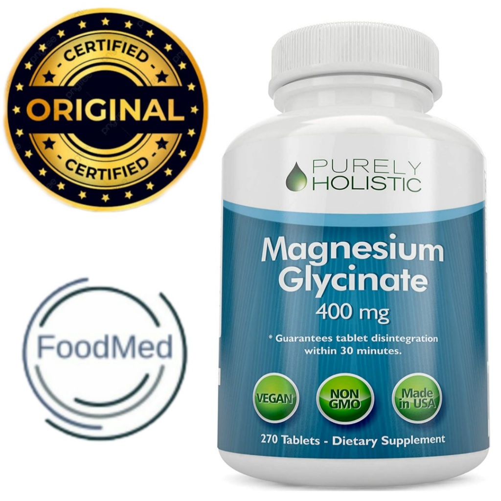 Jual MAGNESIUM GLYCINATE PURELY HOLISTIC 400MG 270 TABLET | Shopee ...