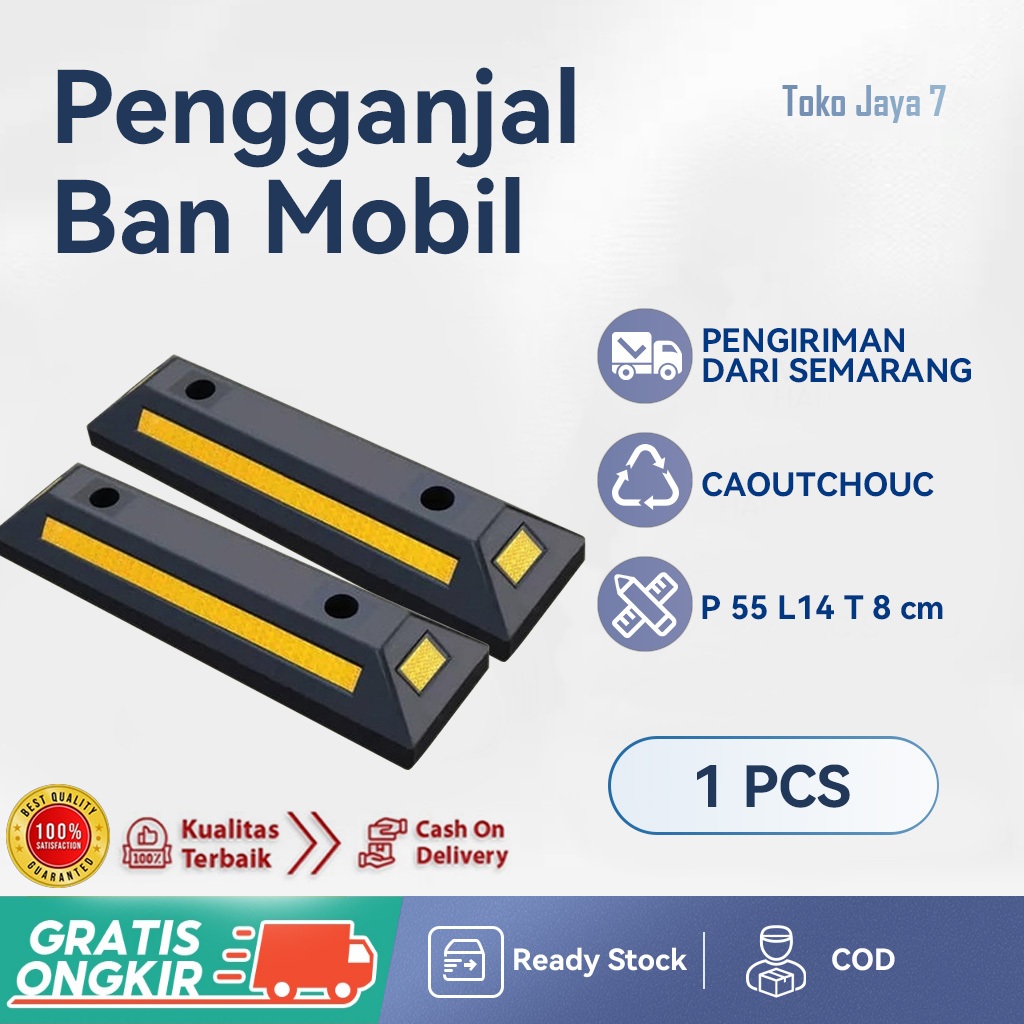 Jual PENGGANJAL BAN MOBIL RUBBER STOPPER WHEEL STOPPER KARET ANTI GESER ...