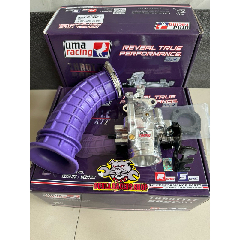 Jual THROTTLE Body Kit TB UMA Racing intek double lubang injektor ...