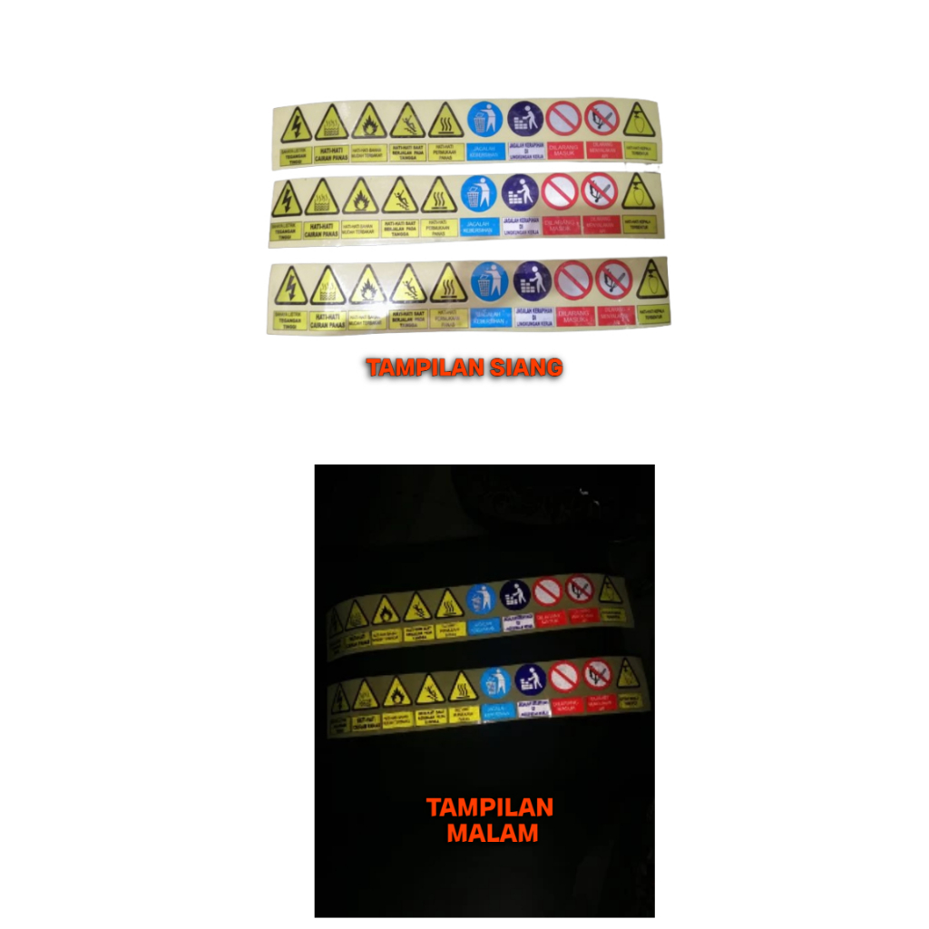 Jual Sticker Metalik Safety Sign Rambu K3 Peringatan Bahaya Satu Set ...
