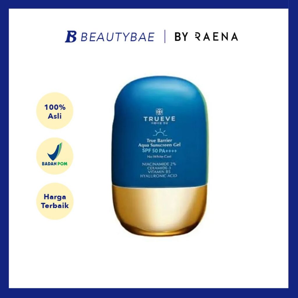 Jual Trueve True Barrier Aqua Sunscreen Gel SPF50 PA++++ | 30 g ...