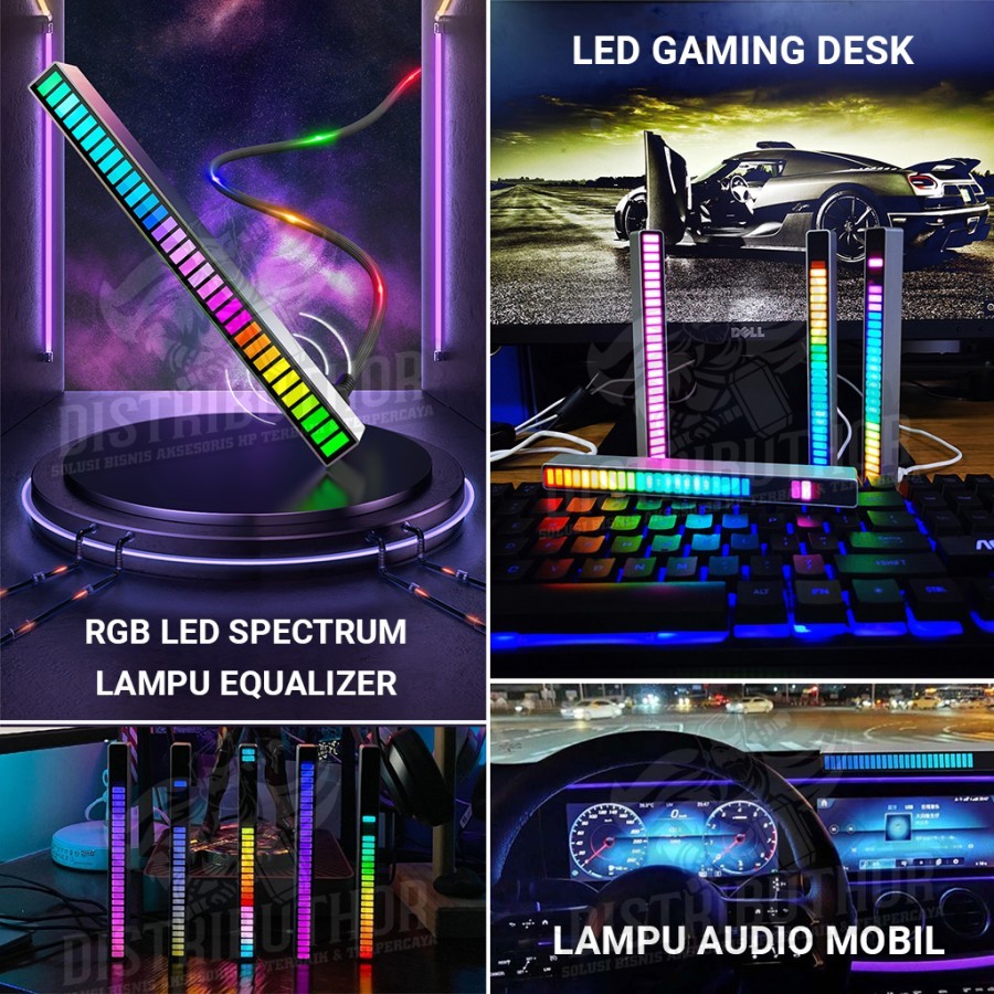 Jual Promo Lampu Led RGB Bar Strip Spectrum Audio Indicator Music Sound Control | Shopee Indonesia