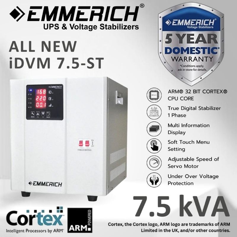 Jual Stabilizer Listrik digital Emmerich 7.5 kva 1 phase / stabilizer ...