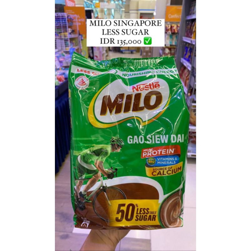 Jual MILO SINGAPORE GAO SIEW DAI LESS SUGAR | GAO KOSONG NO SUGAR ...