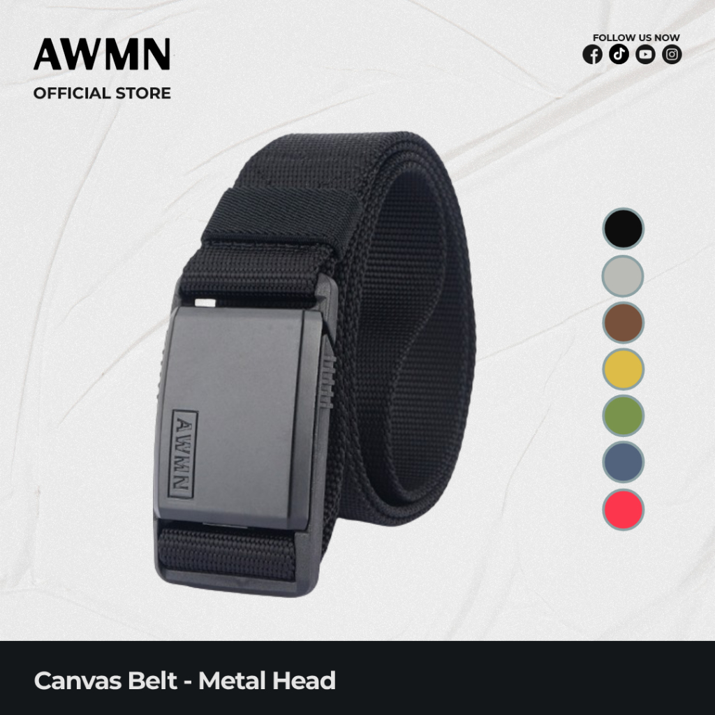 Jual AWMN Ikat Pinggang Canvas Army Metal - AW34 | Shopee Indonesia
