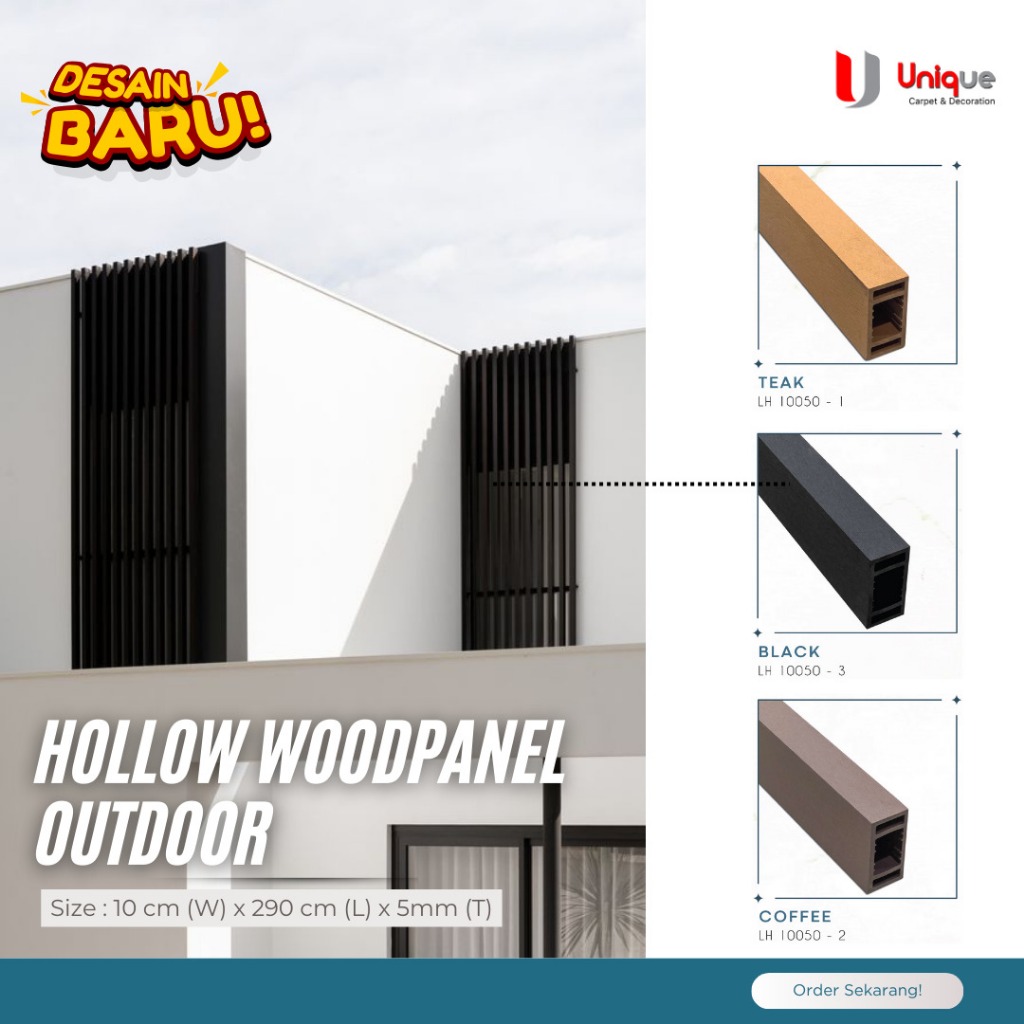 Jual WPC Hollow Partisi Outdoor / Holow Pembatas Kisi Kisi Fasad ...