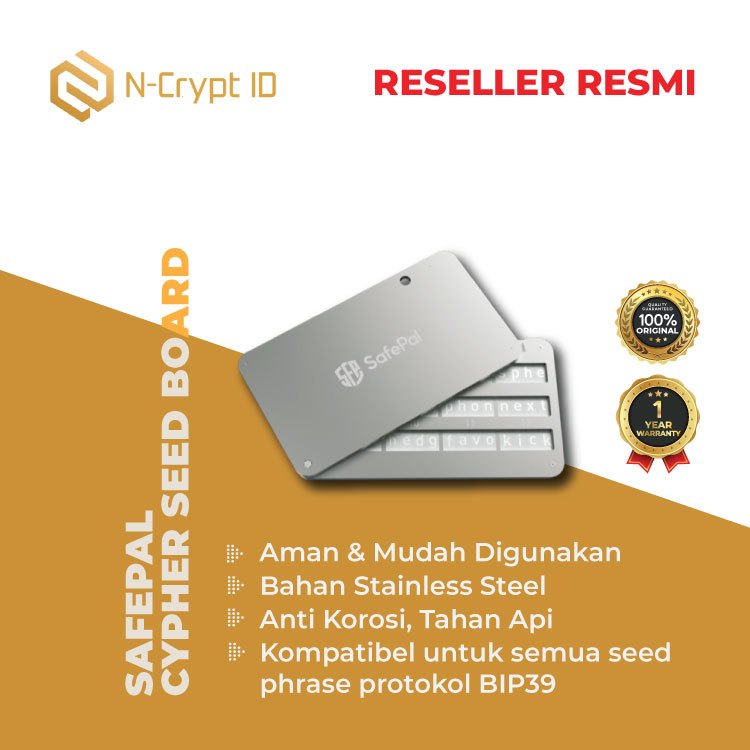 Jual Safepal Cypher Seed Board / Private Keys Protector / Stainless ...