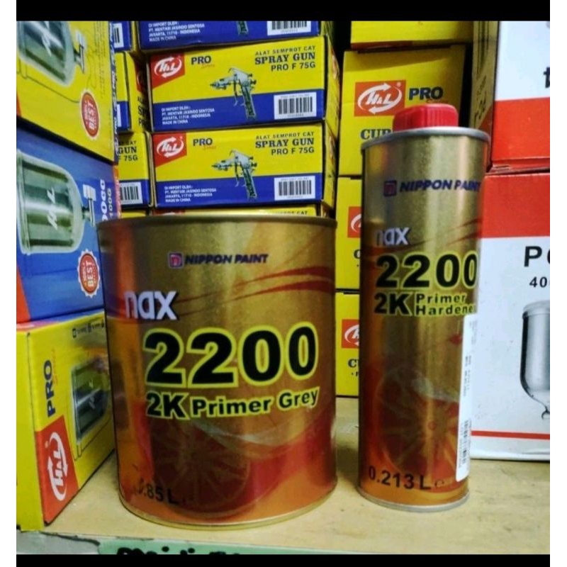 Jual Cat Dasar Epoxy Nippon Paint Nax 2200 Primer Surfacer 2K 1 liter ...