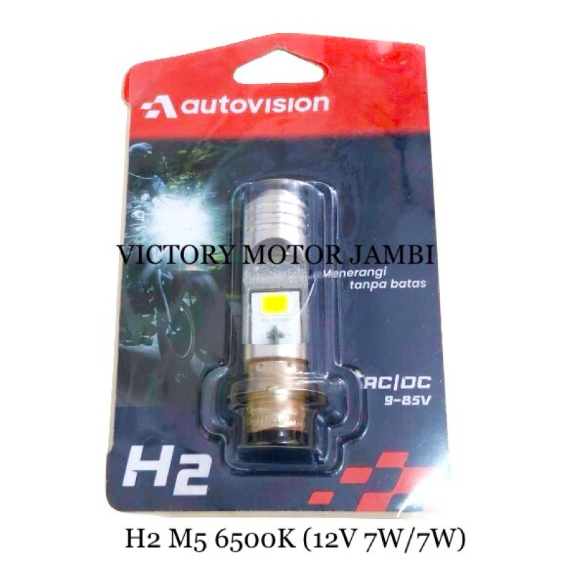 Jual LAMPU LED H2 M5 6500K 12V 7W/7W AUTOVISION | Shopee Indonesia