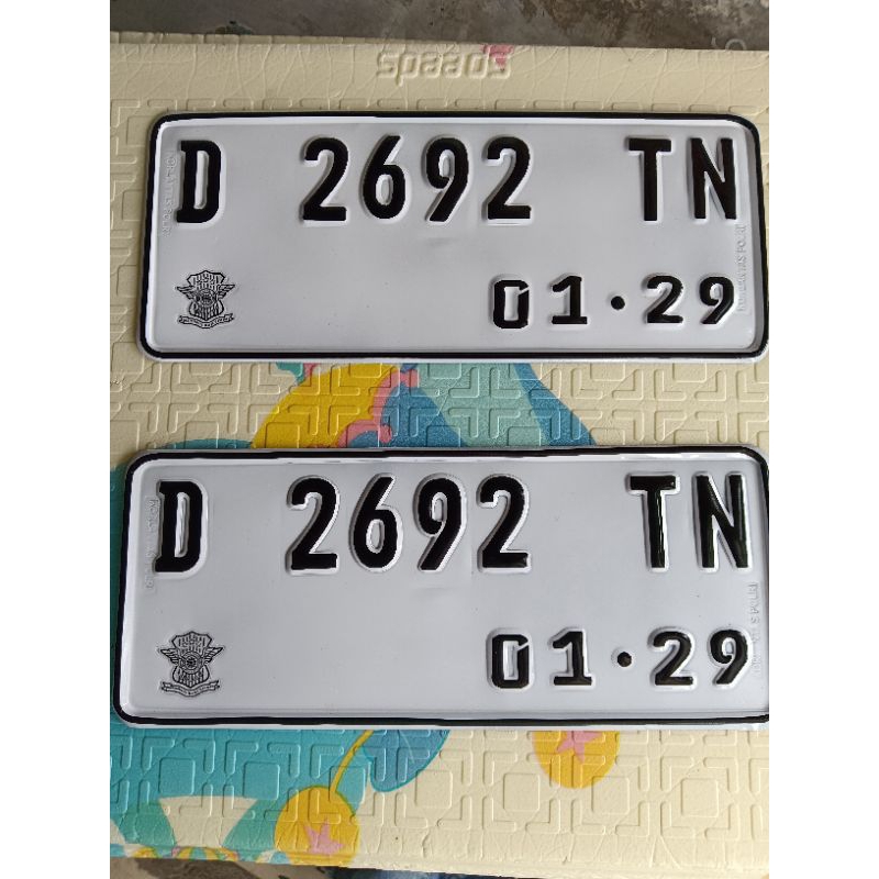 Jual PKAT NOMOR MOTOR PUTIH FONT BARU STANDAR | Shopee Indonesia
