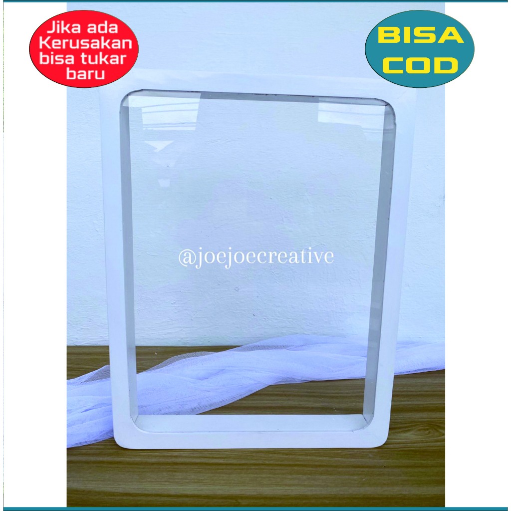 Jual BINGKAI FRAMR MAHAR KAYU ASKARA PIGURA AKRILIK KAYU PUTIH UNTUK ...