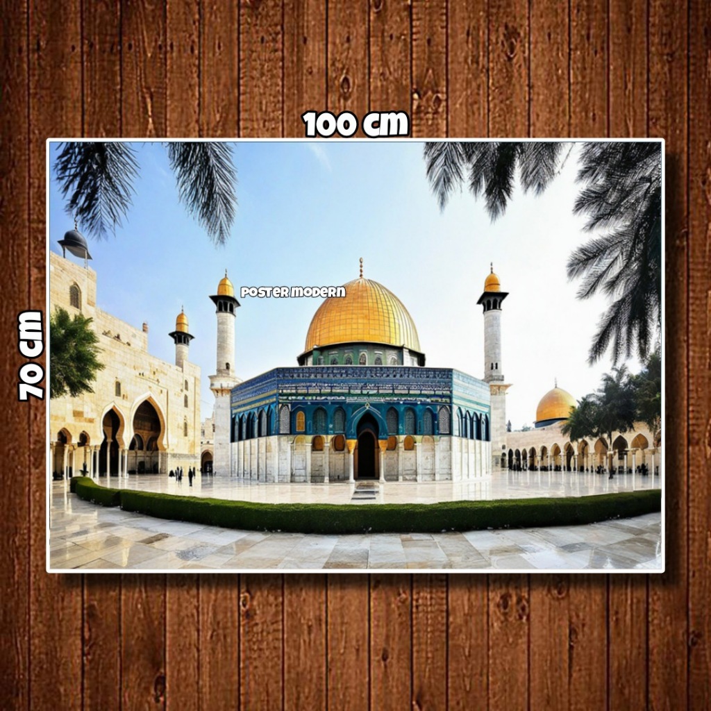 Jual LUKISAN POSTER CETAK BIG JUMBO MASJID AL AQSA Code 97 / dekorasi ...