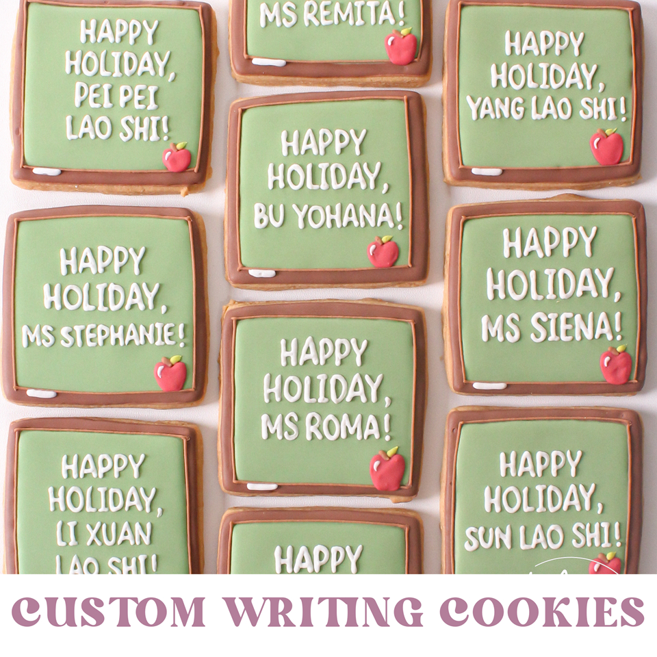 Jual CUSTOM Name/ Frame/ Writing cookies (mohon CHAT) — sugar cookies ...