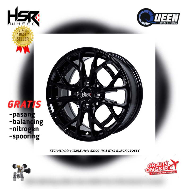 Jual VELG RACING R15 HSR FITRA ERI FE01 untuk mobil avanza, xenia, veloz, agya, ayla, sigra ...