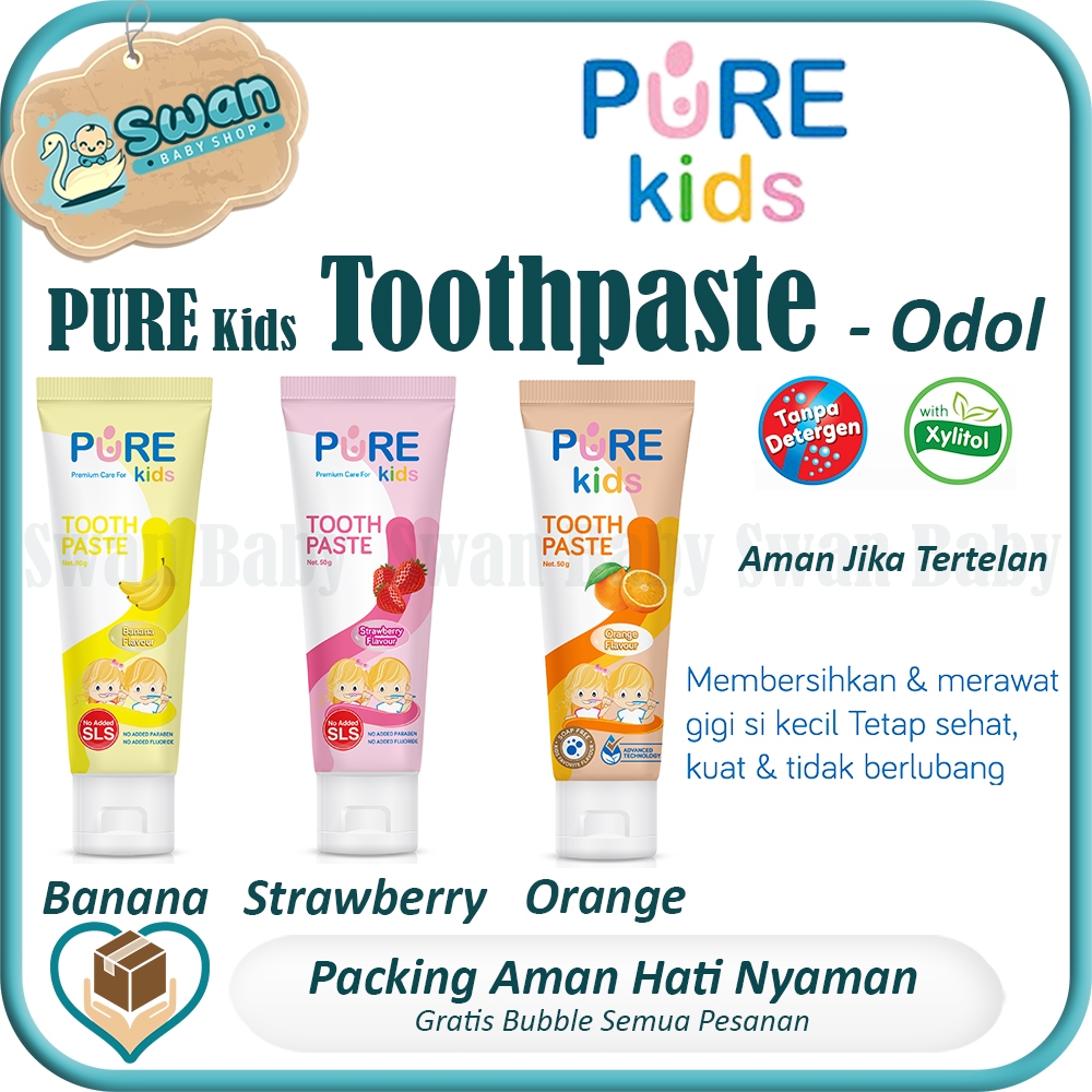 Jual PURE Kids Toothpaste 50gr Pasta Gigi Anak / Odol Pure | Shopee ...