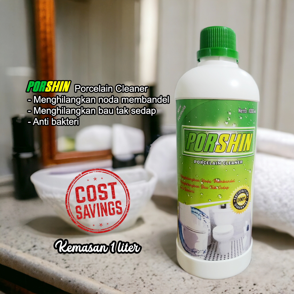Jual PORSHIN Porcelain Cleaner Kemasan 1Liter I Pembersih Kamar Mandi ...