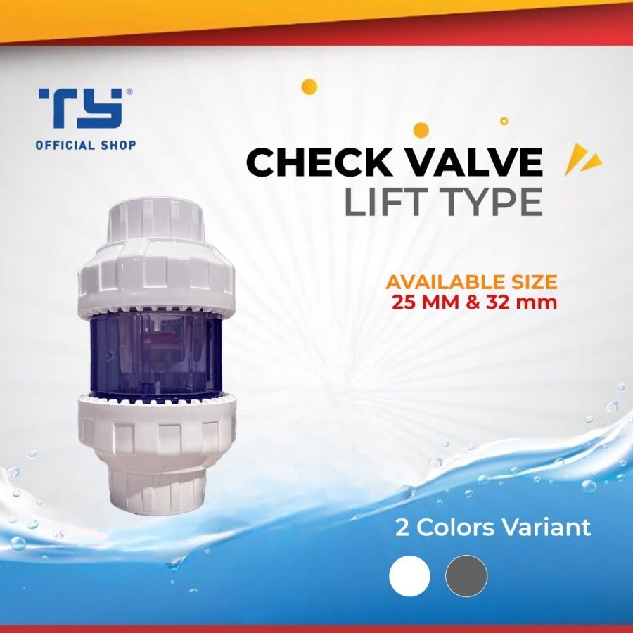 Jual TY Aquarium Check Valve Lift Type Transparan Pipa Pipe U-PVC by ...