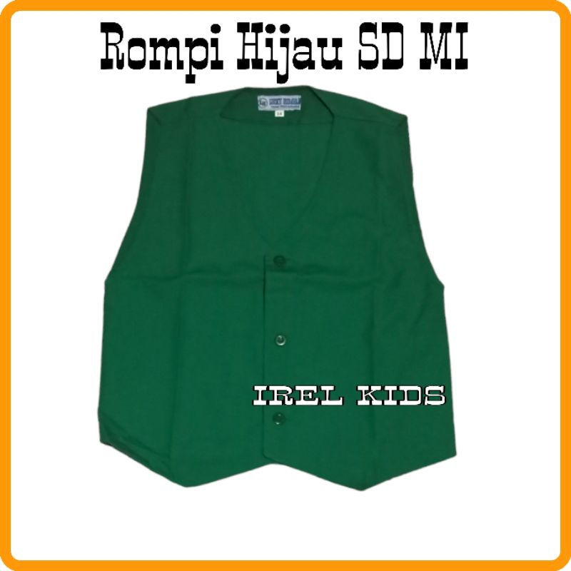 Jual Rompi Seragam Sekolah SD MI Hijau Lengkap Ukuran Kelas 1 -6 ...