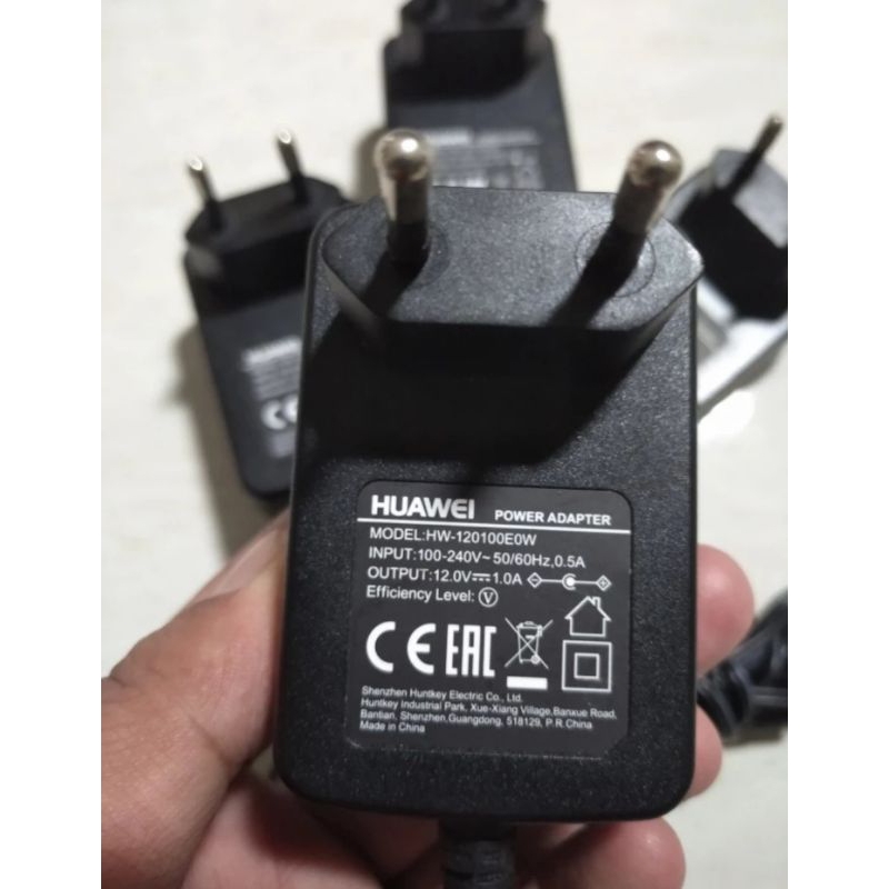 Jual Adaptor 12 volt - 1.0 Ampere merk huawei ori copotan modem router ...