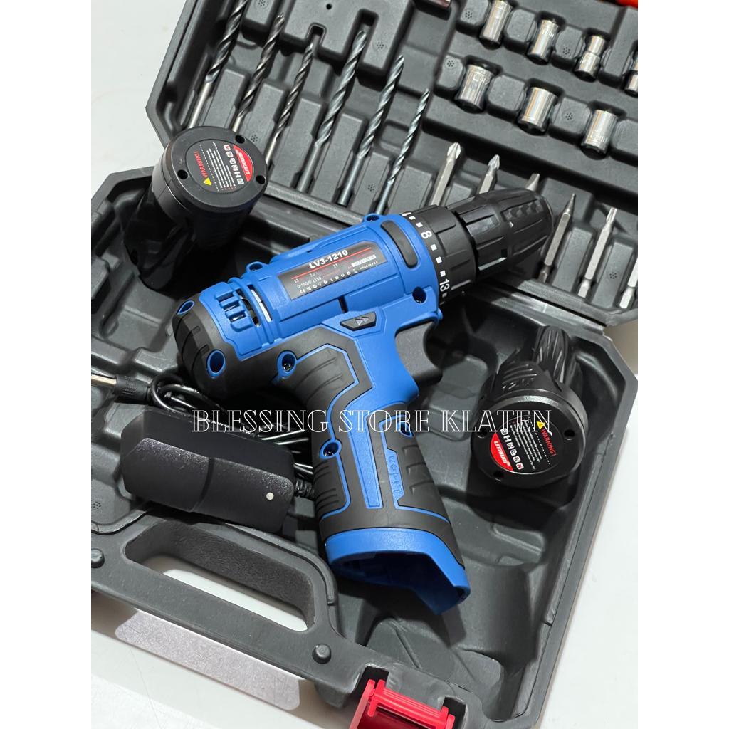 Jual CORDLESS DRILL 2 BATERAI EDON LV3 12V / CORDLESS DRILL EDON LV3 ...