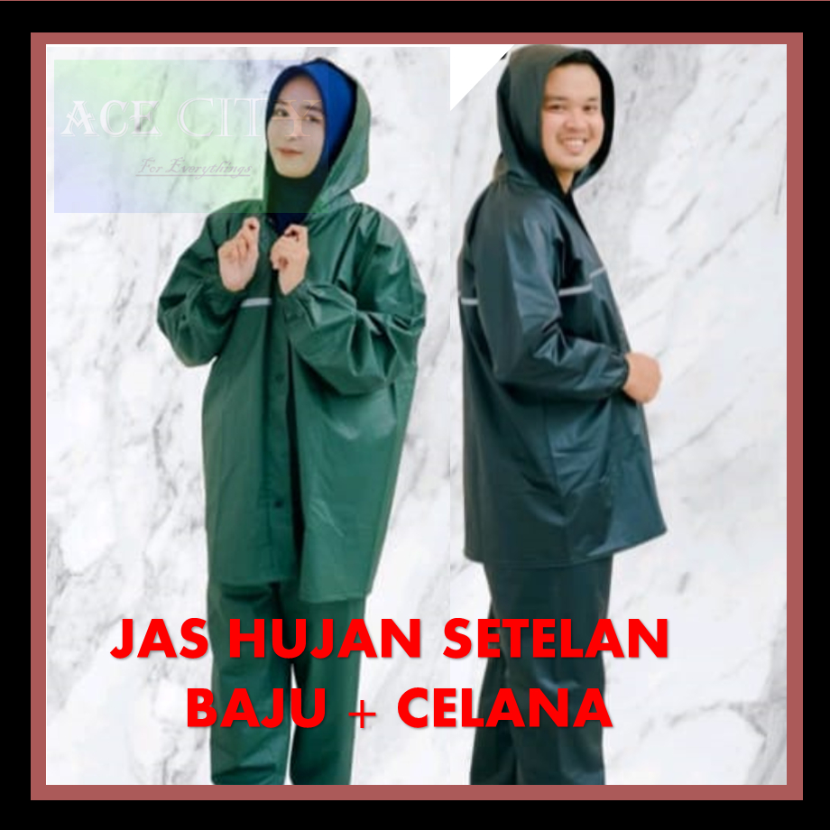 Jual Jas Hujan Setelan Murah Premium Terbaik Pria Wanita JHST.SETELAN ...