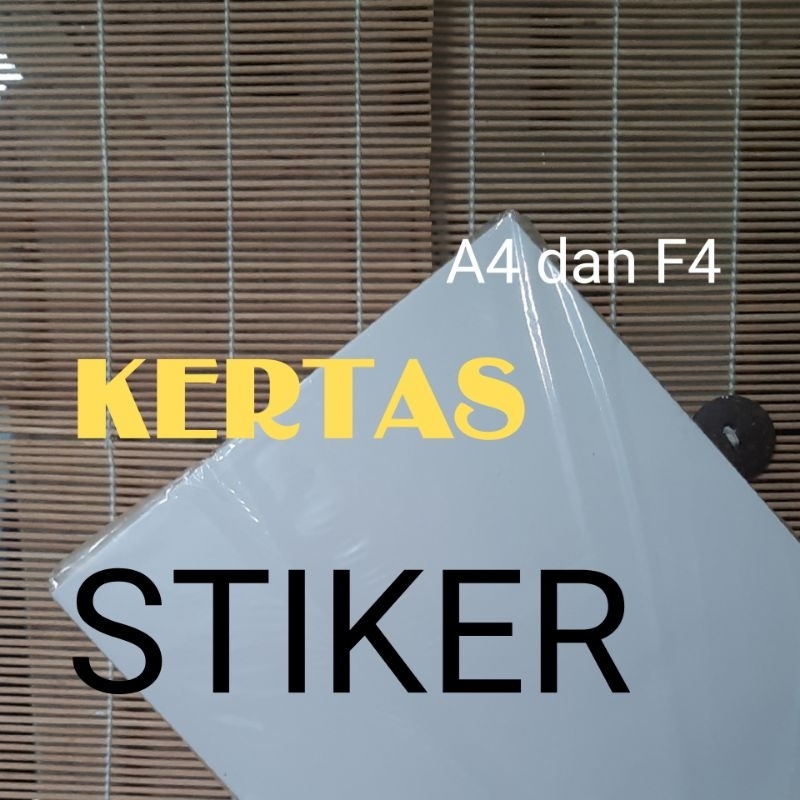 Jual Kertas stiker HVS ukuran A4 isi 10 lembar/Kertas stiker HVS A4 ...