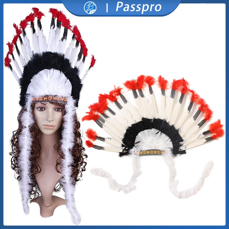Jual Topi Apache Indian Feather Headdress Indian Topi Afrika | Shopee ...