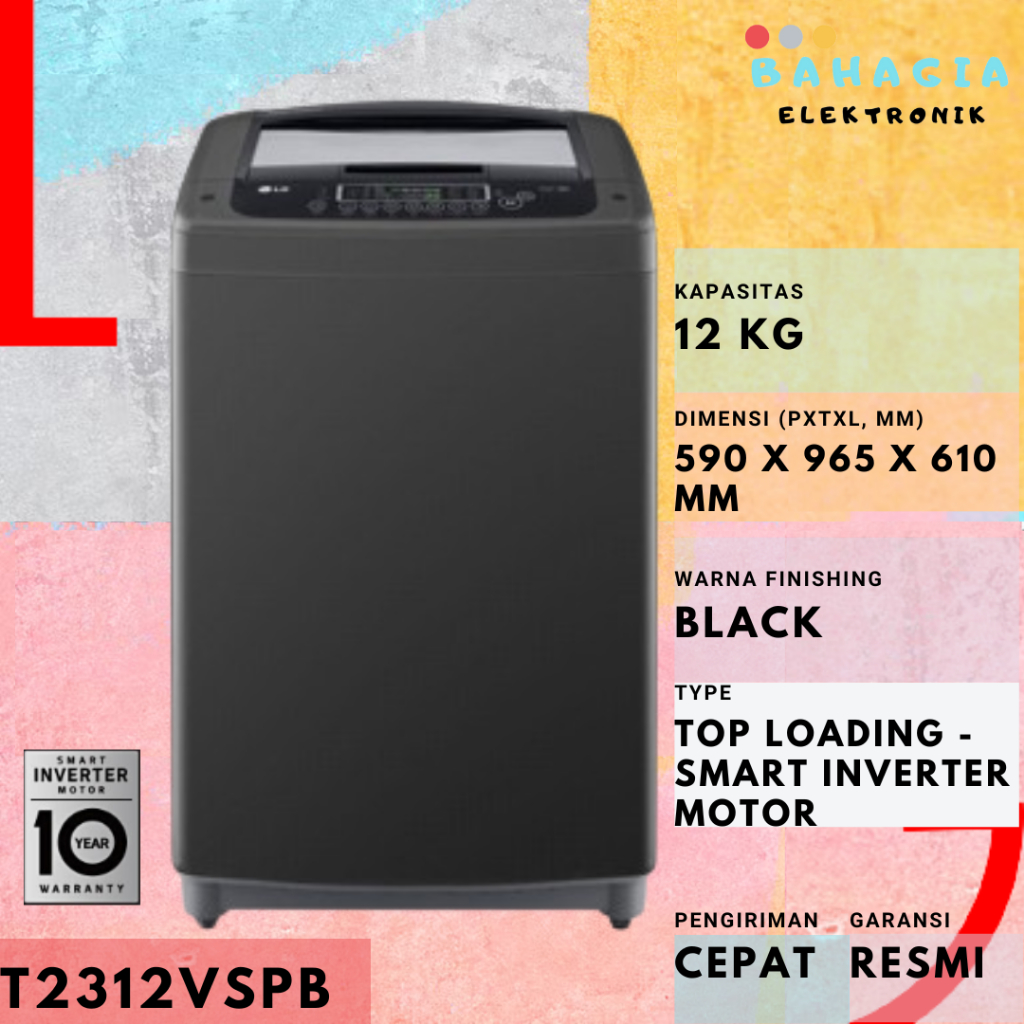 Jual LG T2312VSPB Mesin Cuci 12kg, Top Loading - Smart Inverter ...