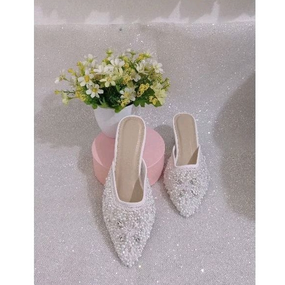Jual CELIN WHITE WEDDING SHOES SEPATU NIKAH SEPATU PESTA | Shopee Indonesia