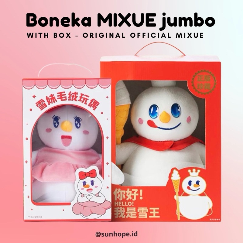 Jual Boneka Mixue Jumbo ORIGINAL Official BOX mainan mixue besar ...