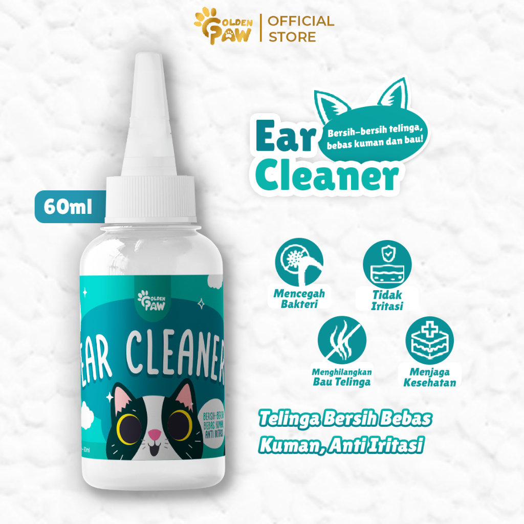 Jual Golden Paw - Ear Cleaner Pembersih Telinga Kucing dengan Bahan ...