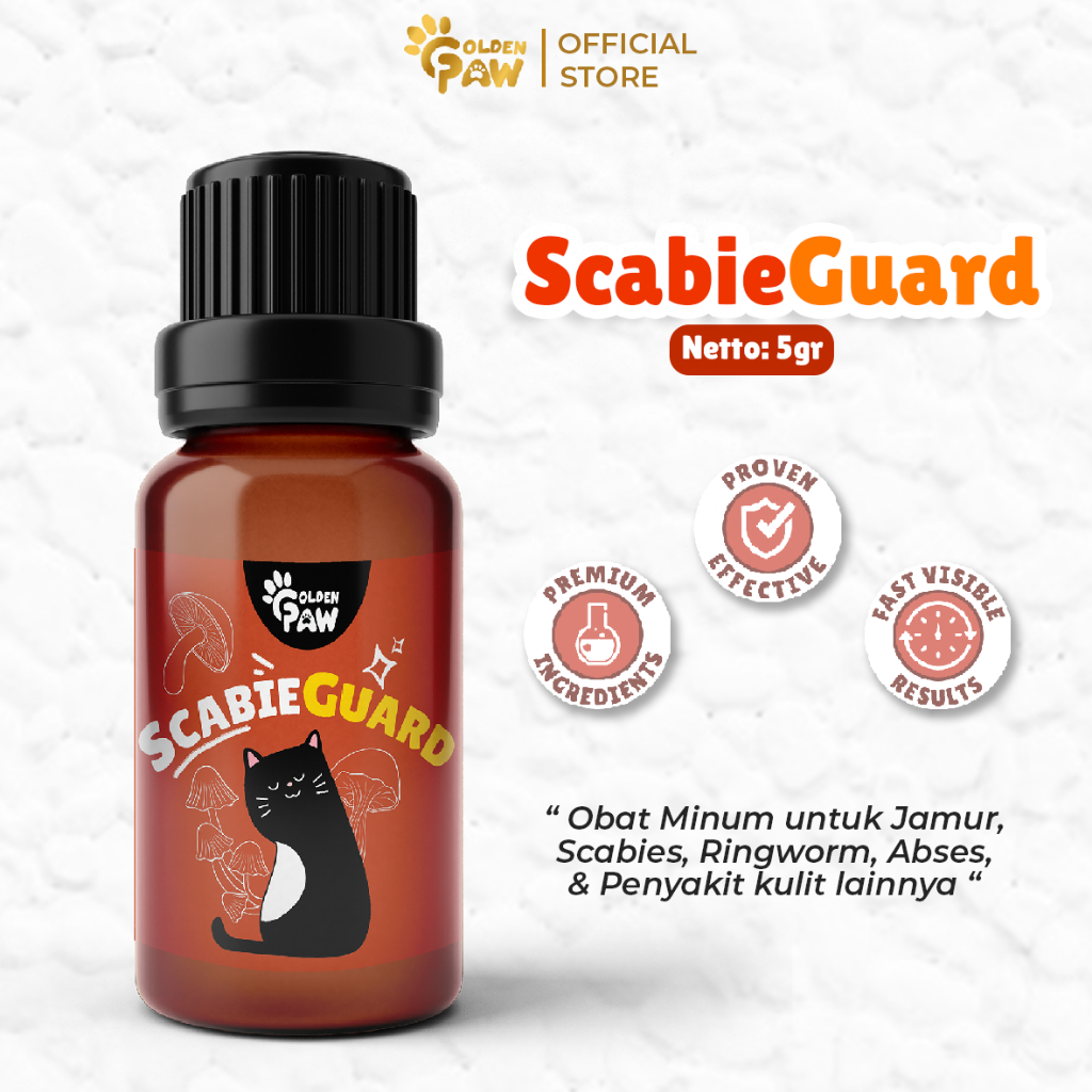 Jual Golden Paw - ScabieGuard 5gr Obat Jamur Kucing Minum Luka Penyakit ...