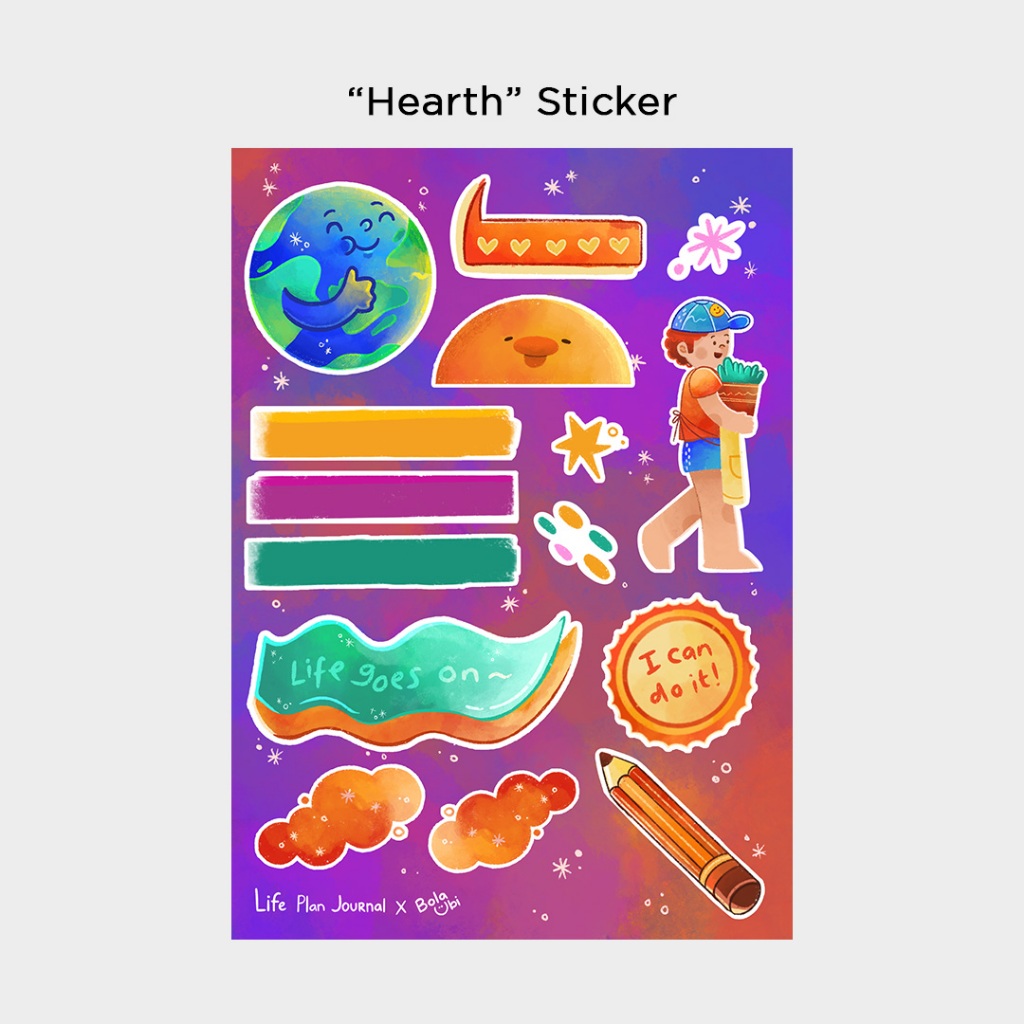 Jual Life Plan Journal - Sticker Sheet "Hearth" x @bolaubi - Planner ...